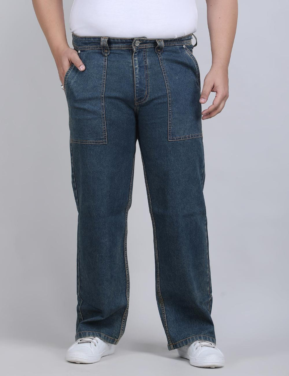 XL Wear Plush Size Denim for Men's Enzyme Wash - DRIFT – XLwear